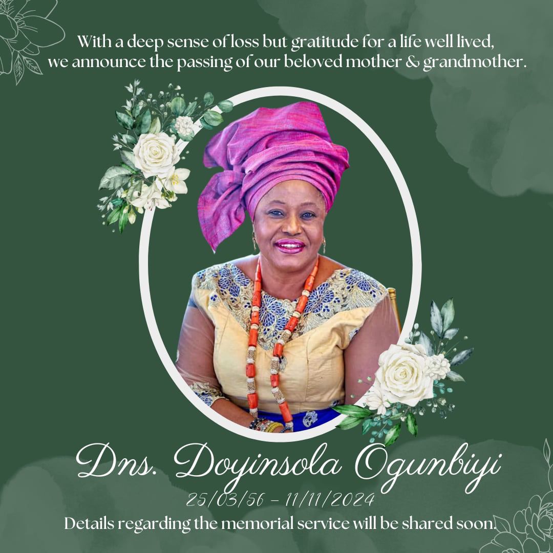 Late Doyin Ogunbiyi, Lived A fulfilled Life – Family - THE ENCOUNTER